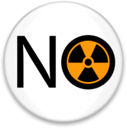 No Nukes button - Teddy's Ts